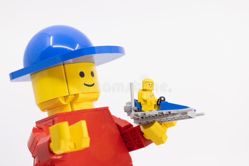 Giant Man Flying the Small Space Plane Editorial Stock Photo - Image of ...