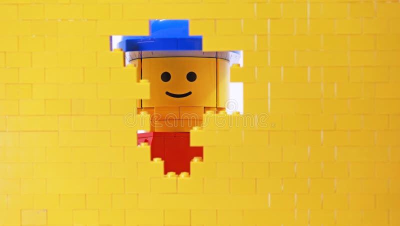 A Giant Man Make a Punch and Break the Wall Stock Image - Image of ...