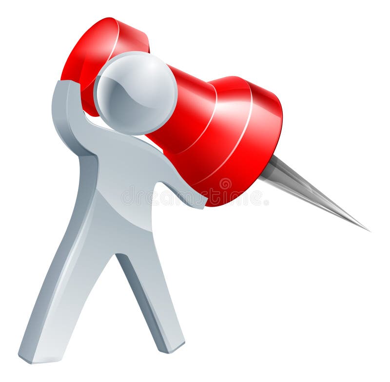 Giant map pin man stock vector. Illustration of human - 36492044