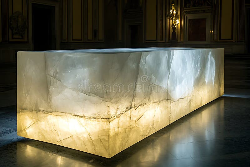 Giant Marble Ball Glowing Against a Solid Color Background Stock ...