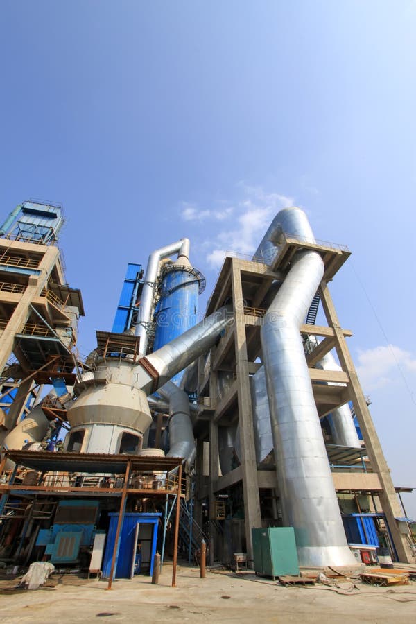 Giant Mechanical Facilities in a Cement Factory Stock Image - Image of ...
