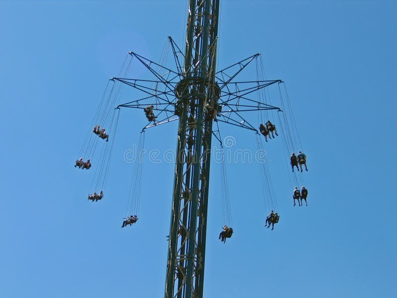 Giant Merry-go-round Chairoplane Stock Image - Image of village ...