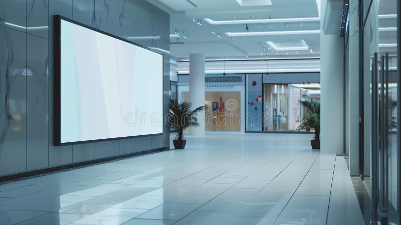 Giant Mockup Billboard with Empty Text Space at a Shopping Mall. Stock ...