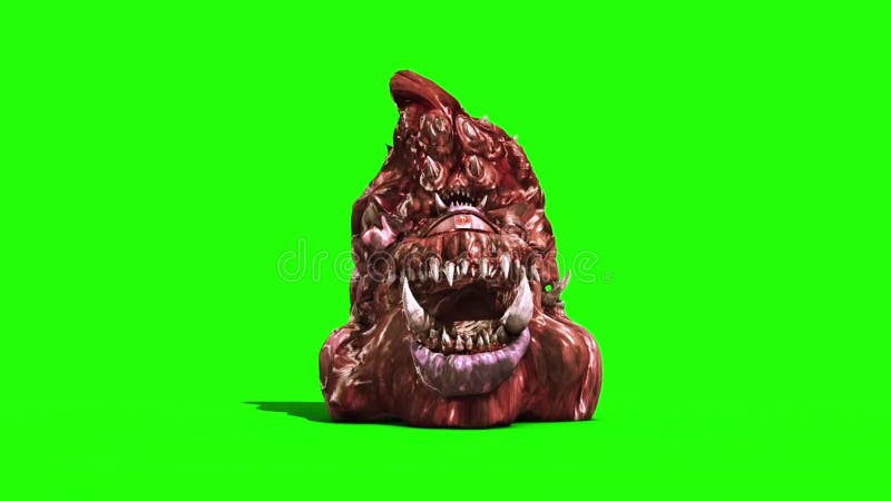 Giant Monster Poop Die Green Screen 3D Rendering Animation Stock ...