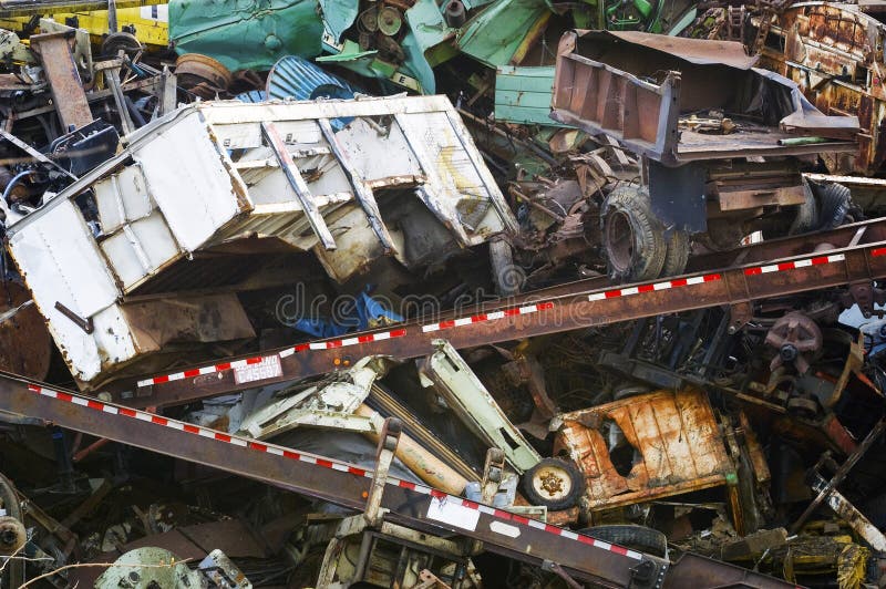 Giant Mountain of Scrap Metal Stock Image - Image of garbage ...