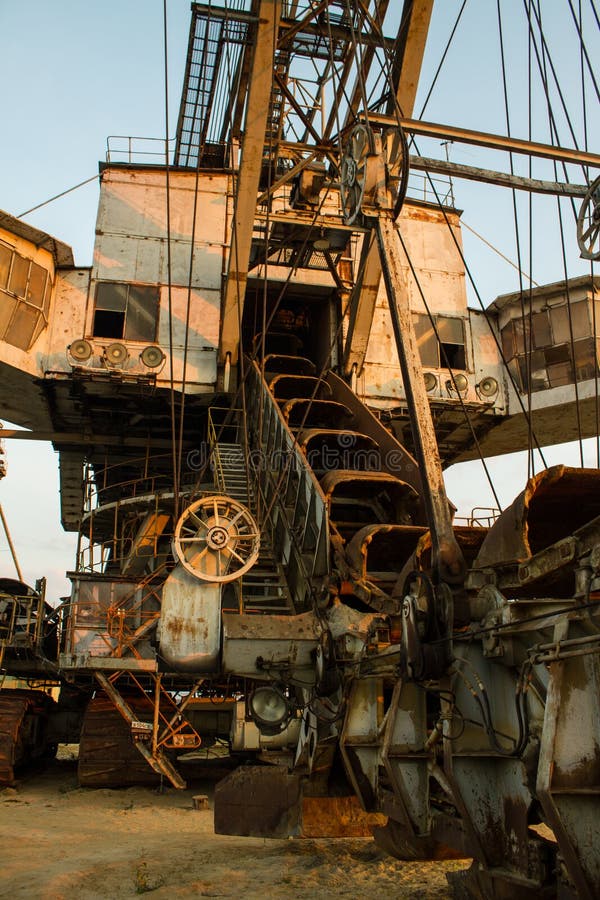 A Giant Multi-bucket Excavator at a Limestone Quarry Stock Image ...