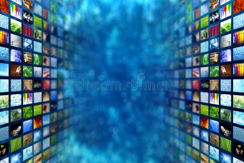 Giant multimedia walls stock photo. Image of screens - 75513258