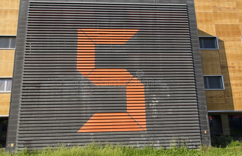 Giant Number Five on a Building Stock Image - Image of number, giant ...