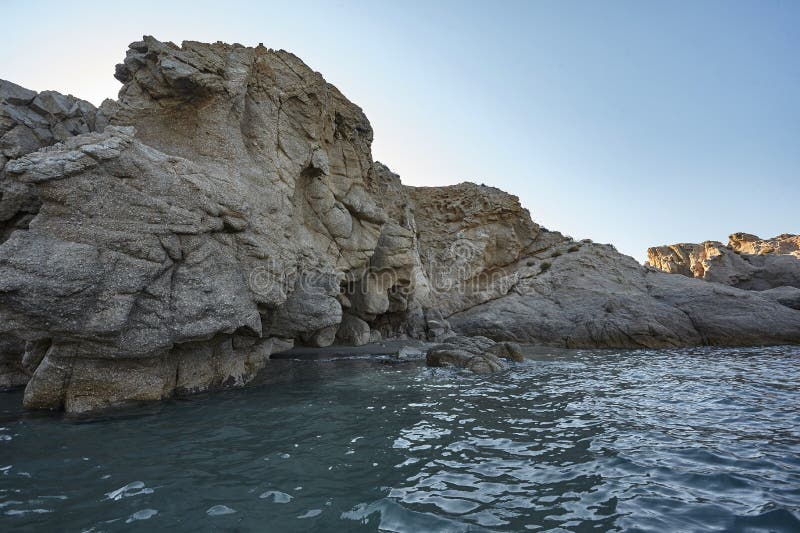 The Rocky Wall Overlooking the Sea Stock Photo - Image of rock, island ...