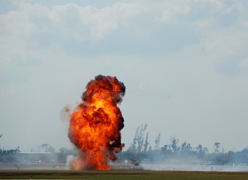 Giant outdoor explosion stock image. Image of destruction - 1597655