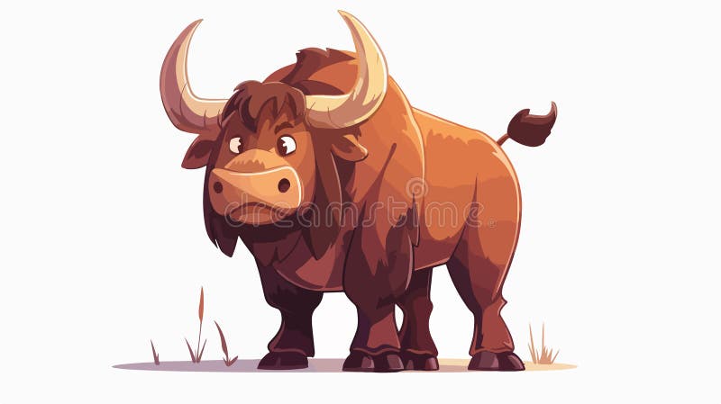 Giant Ox Cartoon Vector Illustration for Creative Projects and Design ...