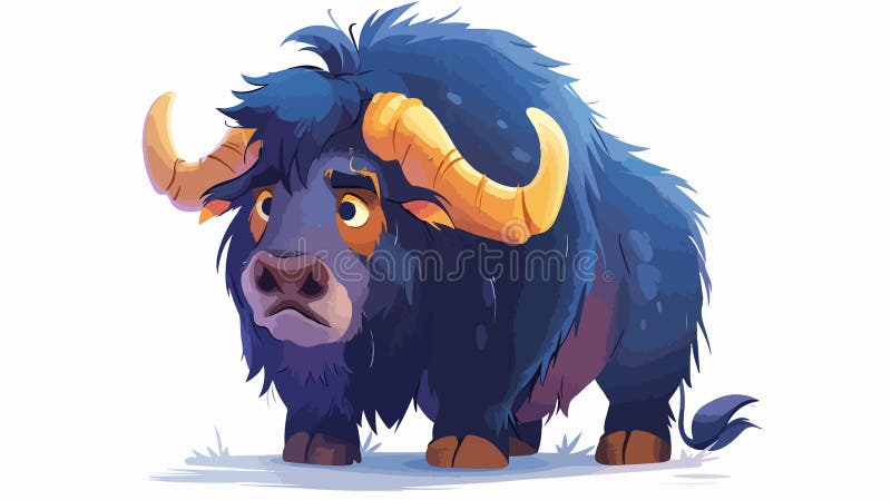 Giant Ox Cartoon Vector Illustration for Creative Projects and Design ...