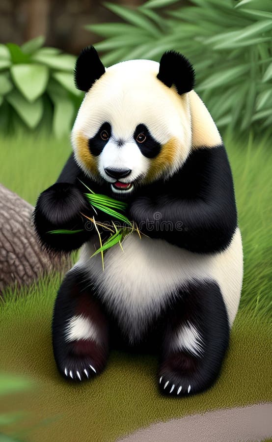Giant Panda Illustration Artificial Intelligence Artwork Generated ...
