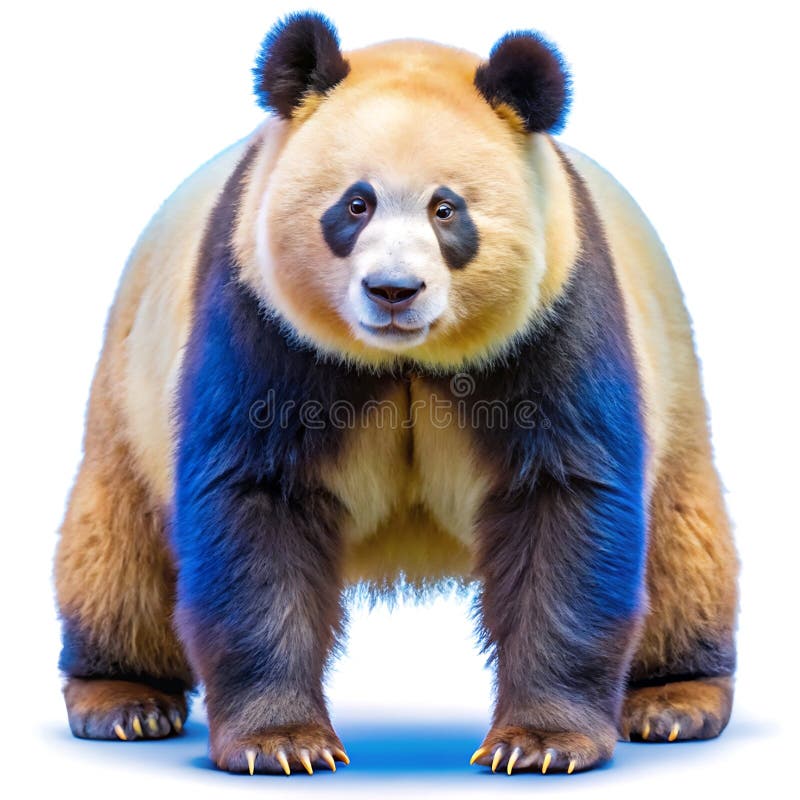 Giant Panda, Outline, Silhouette Background White Stock Photo - Image ...