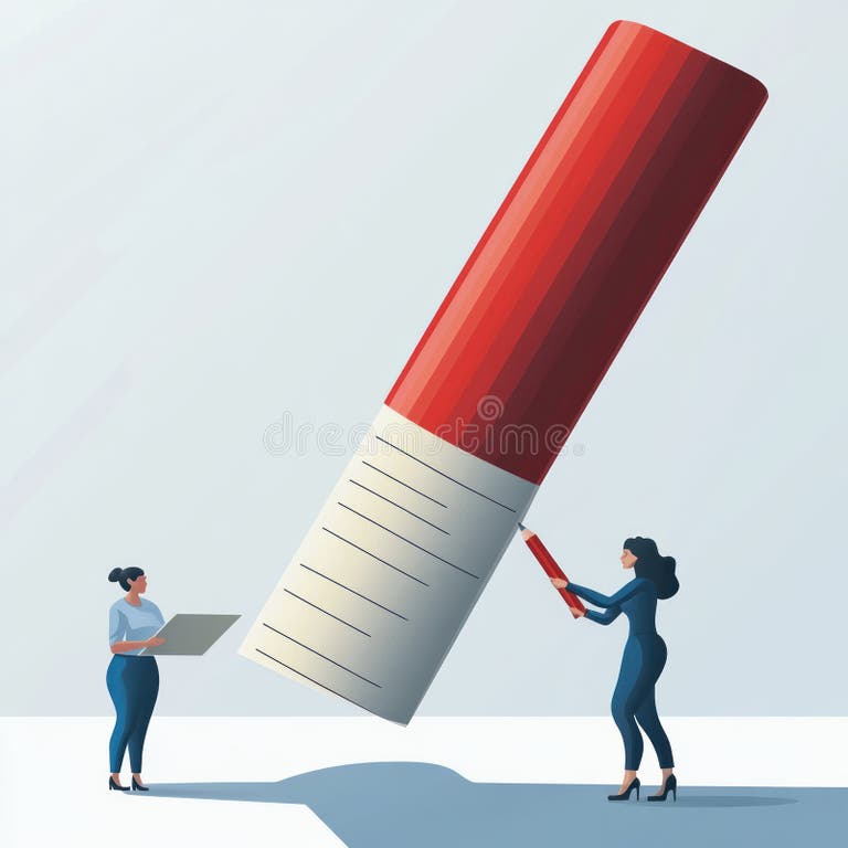 Giant Pencil Illustration, Collaborative Work, Document Creation ...