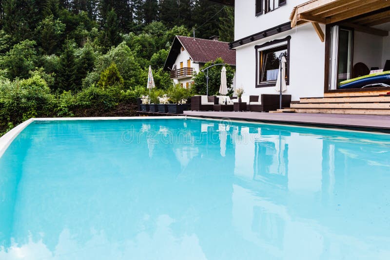 Giant pool stock image. Image of poolside, comfortable - 62374431