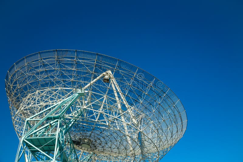 Giant Radio Telescope in Woods Stock Image - Image of white, aliens ...
