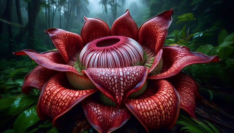 A Giant Rafflesia Flower in Bloom, Ai Generated Image Stock ...