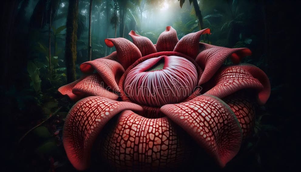 A Giant Rafflesia Flower in Bloom, Ai Generated Image Stock Photo ...