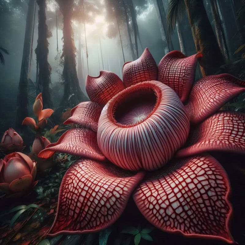 A Giant Rafflesia Flower in Bloom, Ai Generated Image Stock Photo ...