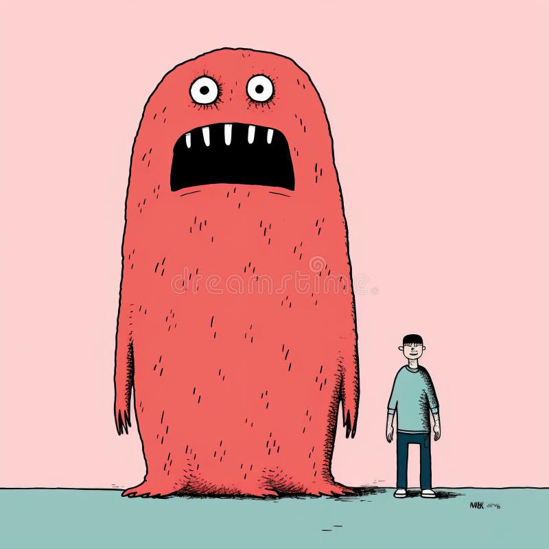 Giant Red Monster Illustration by Jean Jullien Stock Illustration ...