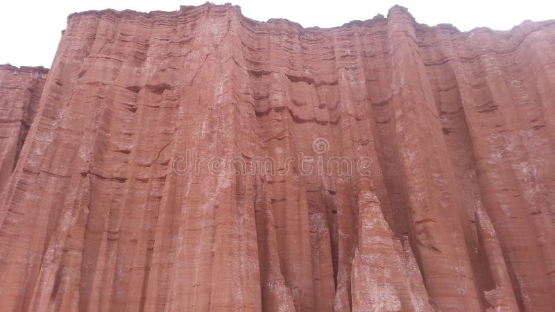 Giant Reddish Rock Formation. Stock Image - Image of wind, located ...