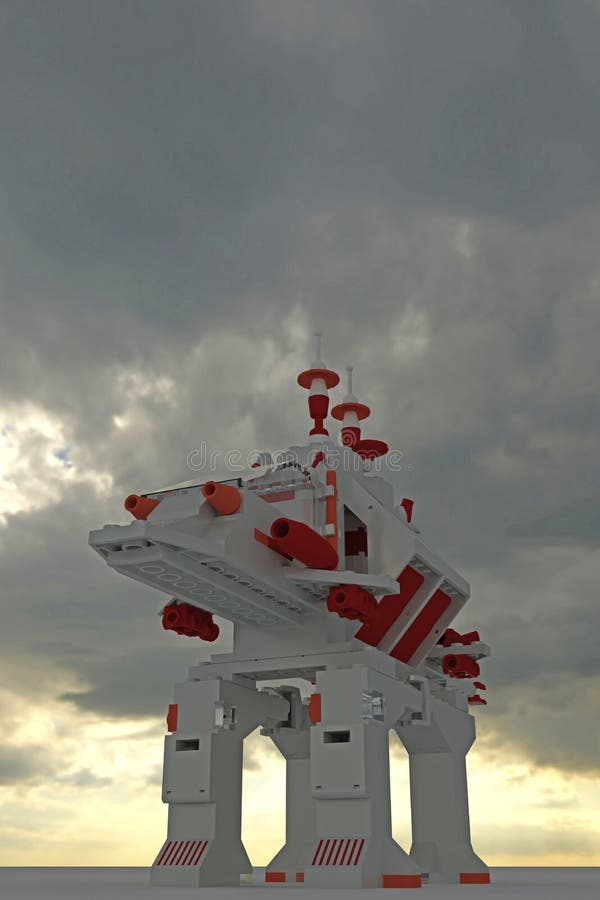 Giant robot stock illustration. Illustration of blocks - 65130481