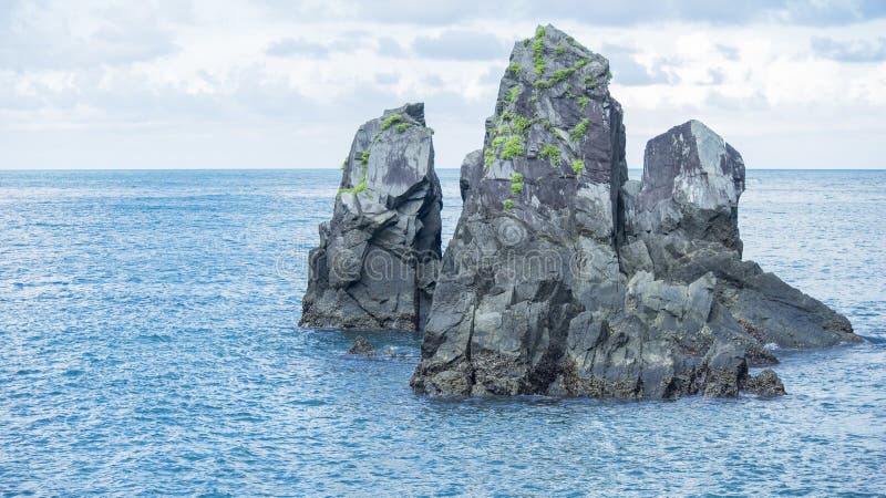 The Giant Rock Under the Sea Stock Image - Image of travel, cliff ...