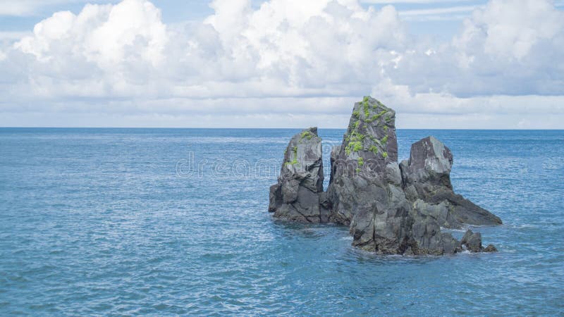 The Giant Rock Under the Sea Stock Photo - Image of vacation, tourism ...