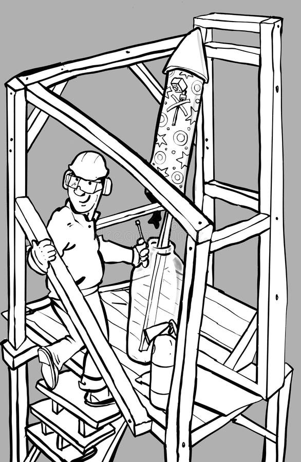 Giant Rocket stock illustration. Illustration of diisplay - 211659179