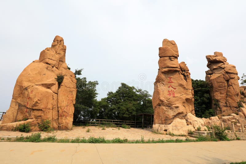 Giant Rocks in Mountainous Areas, China Stock Photo - Image of natural ...