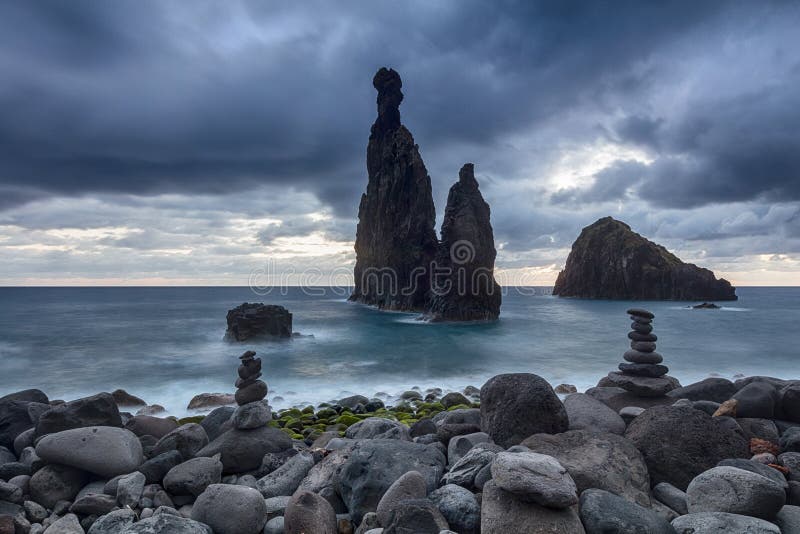 Giant rocks in the sea stock photo. Image of relief, outdoors - 94503570