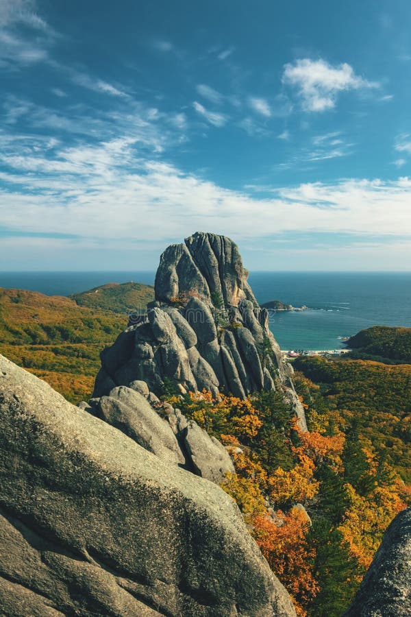 Giant Rocks on the Seashore. Stock Image - Image of plateau, hill ...