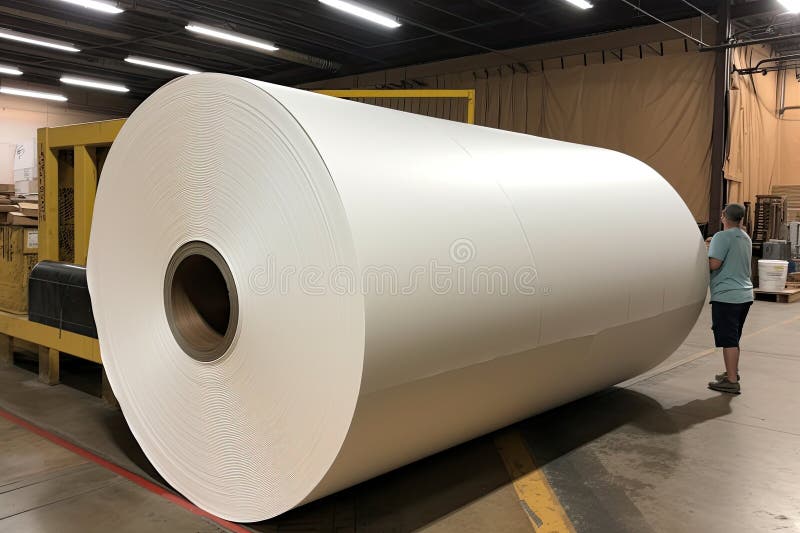 Giant Roll of Paper, Ready for Packaging and Shipping Stock ...