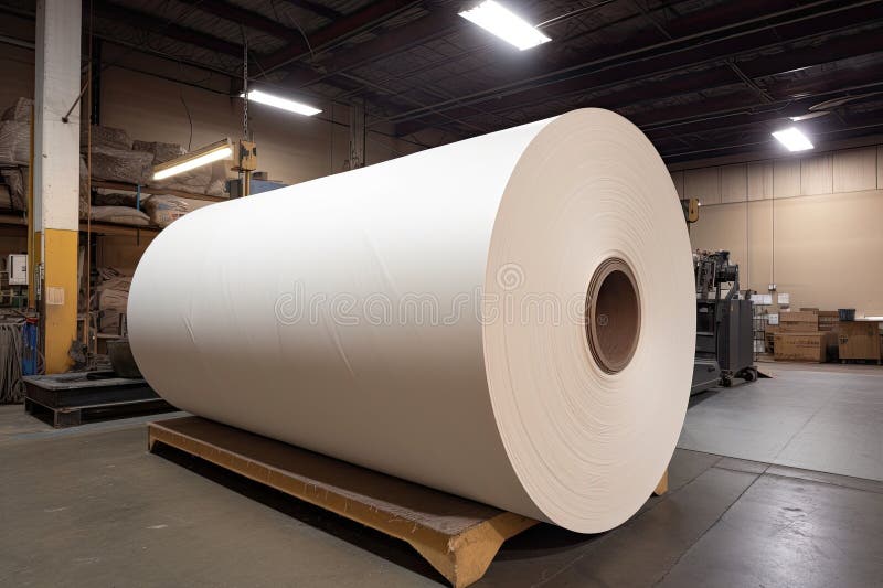 Giant Roll of Paper, Ready for Packaging and Shipping Stock ...
