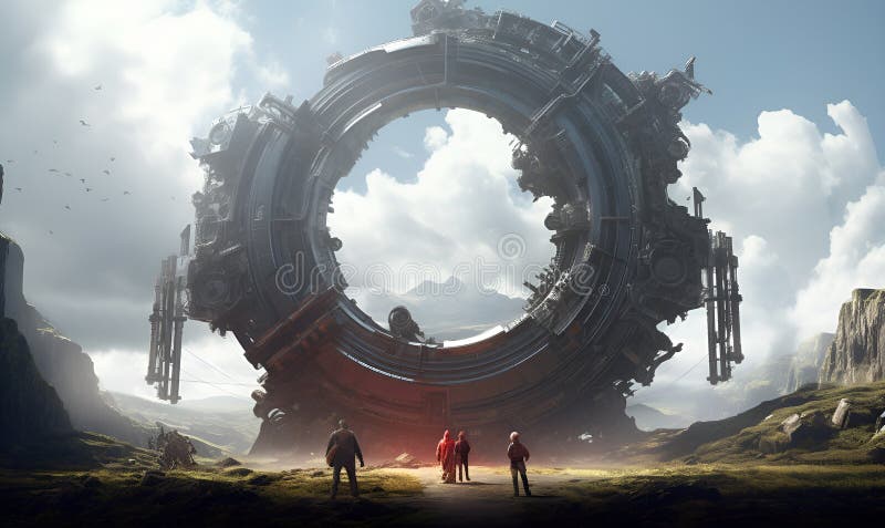 Giant Round Machine Like Donut, Generative Ai Stock Illustration ...