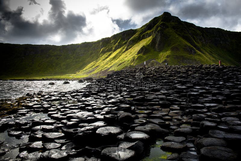 Giant S Causeway Cliff View Stock Image - Image of ireland, causeway ...