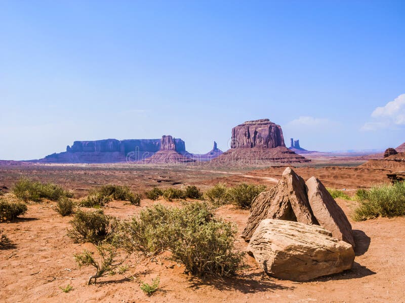 Giant Sandstone Formation in the Monument Valley Stock Image - Image of ...