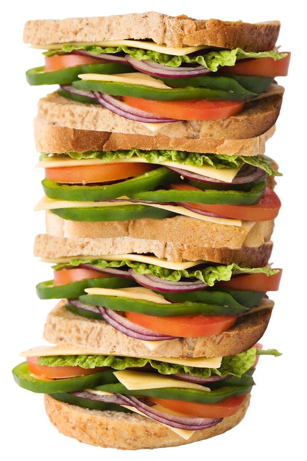 Giant sandwich stock image. Image of roll, food, layers - 11329679