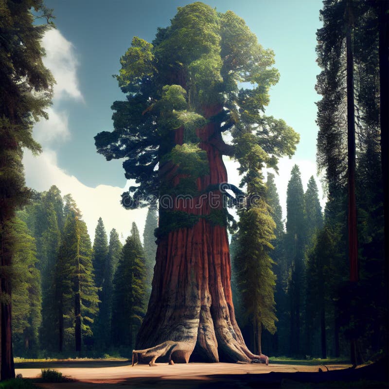 Giant Sequoia, Big Mahogany, Symbol of USA - AI Generated Image Stock ...