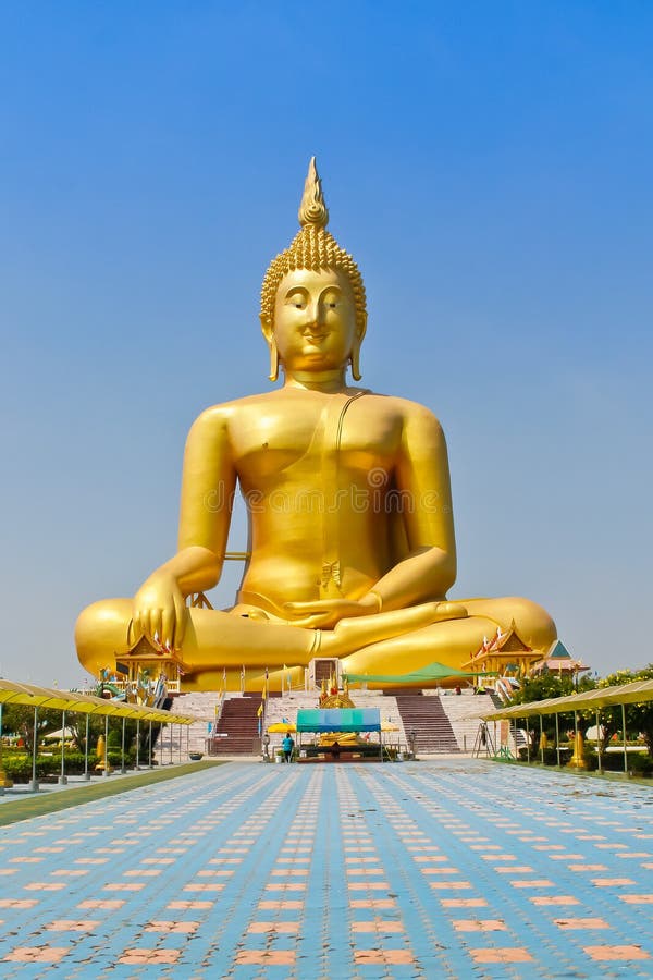 Giant Sitting Buddha Statue. Stock Image - Image of statue ...