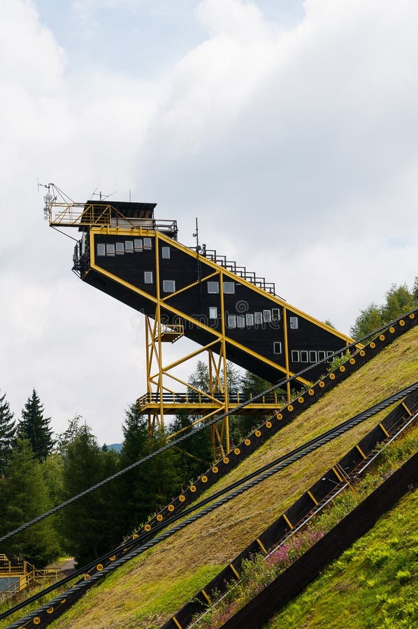 Giant ski bridge stock photo. Image of construction, autumn - 29947508