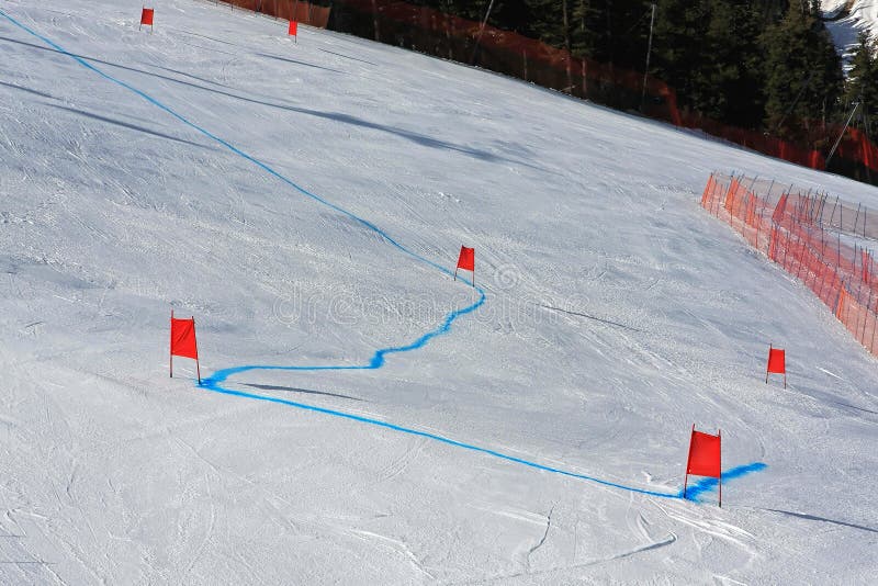 Giant slalom stock image. Image of downhill, gates, discipline - 33801657