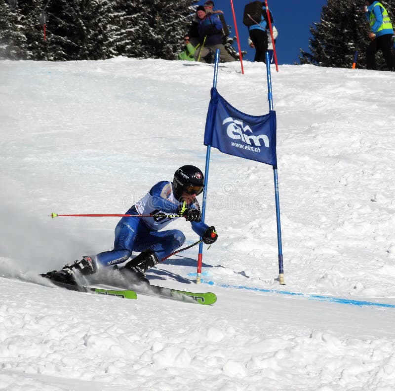 Giant slalom stock image. Image of downhill, gates, discipline - 33801657