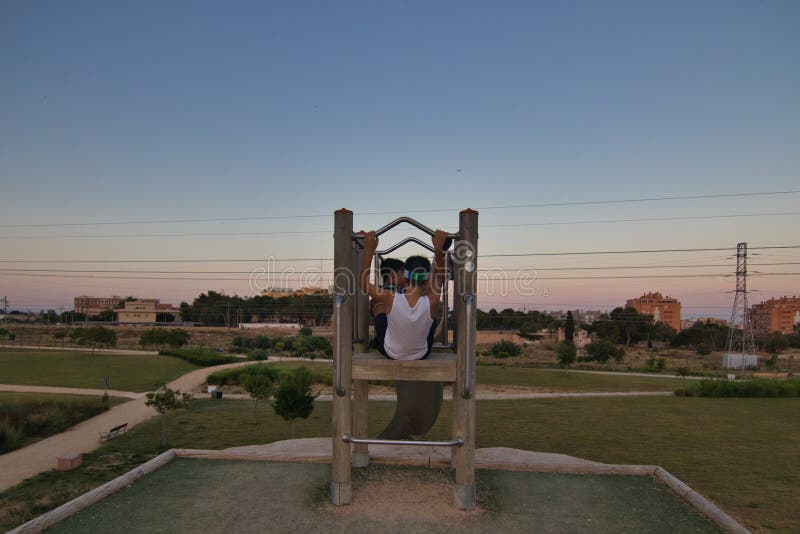 Giant Slide with Blue Sky and Some Kids Playing Editorial Photography ...