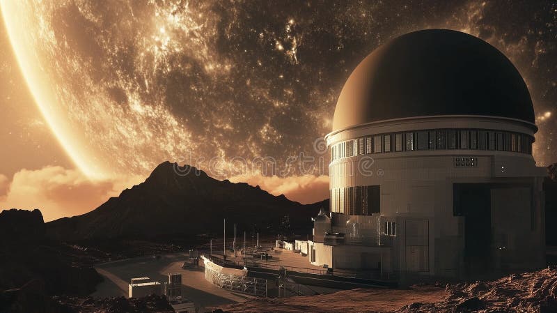 Giant Space Mirror Directing Light Towards a Distant Celestial Body on ...