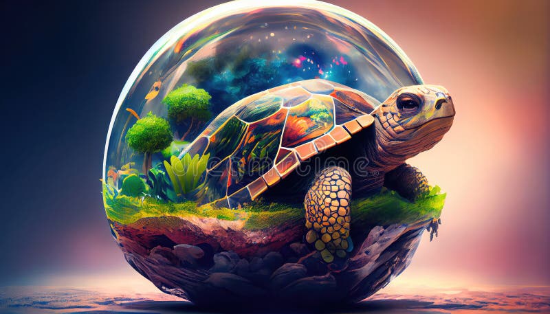 Giant Space Turtle Carrying Earth on Its Back is Wandering in Space ...