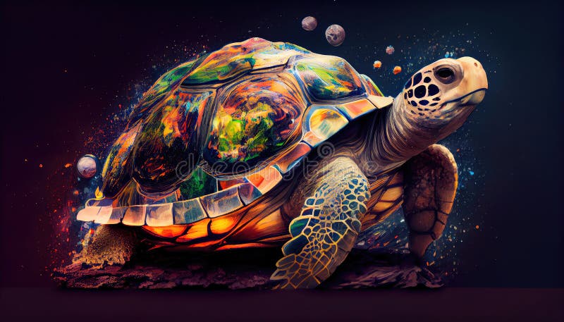 Giant Space Turtle Carrying Earth on Its Back is Wandering in Space ...
