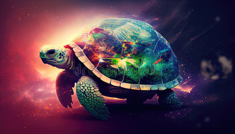Giant Space Turtle Carrying Earth on Its Back is Wandering in Space ...