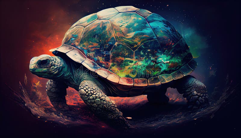 Giant Space Turtle Carrying Earth on Its Back is Wandering in Space ...
